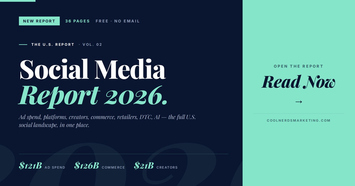Social Media Report 2026 | The U.S. Marketing Report | Cool Nerds